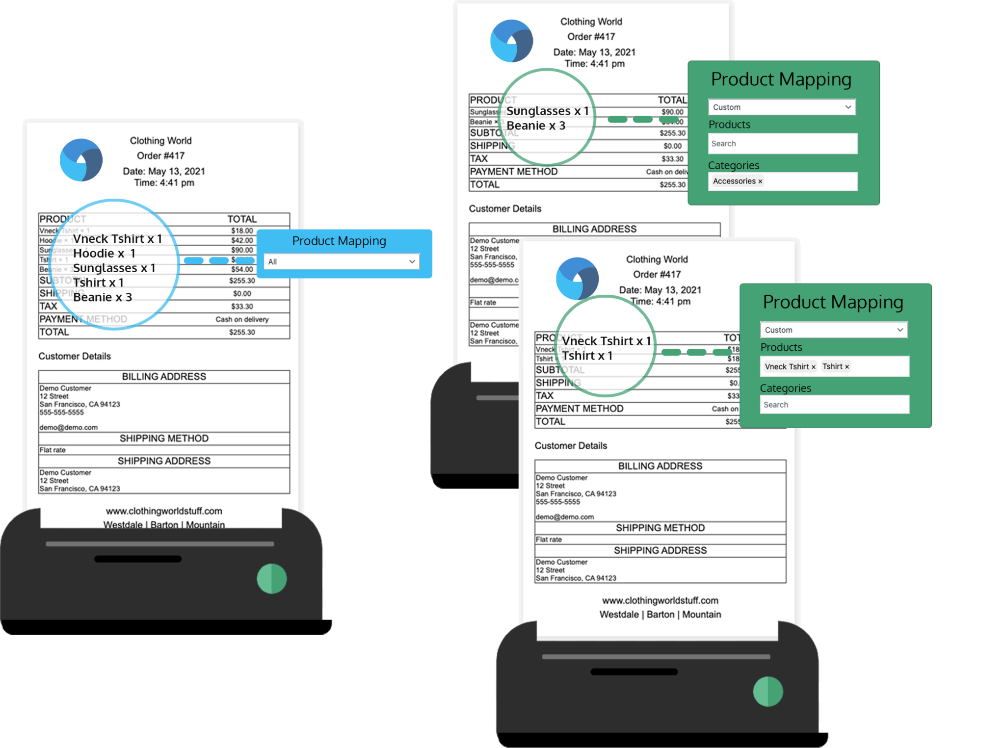 Mapping for Shipping and Products to Specific Locations and Printers ...