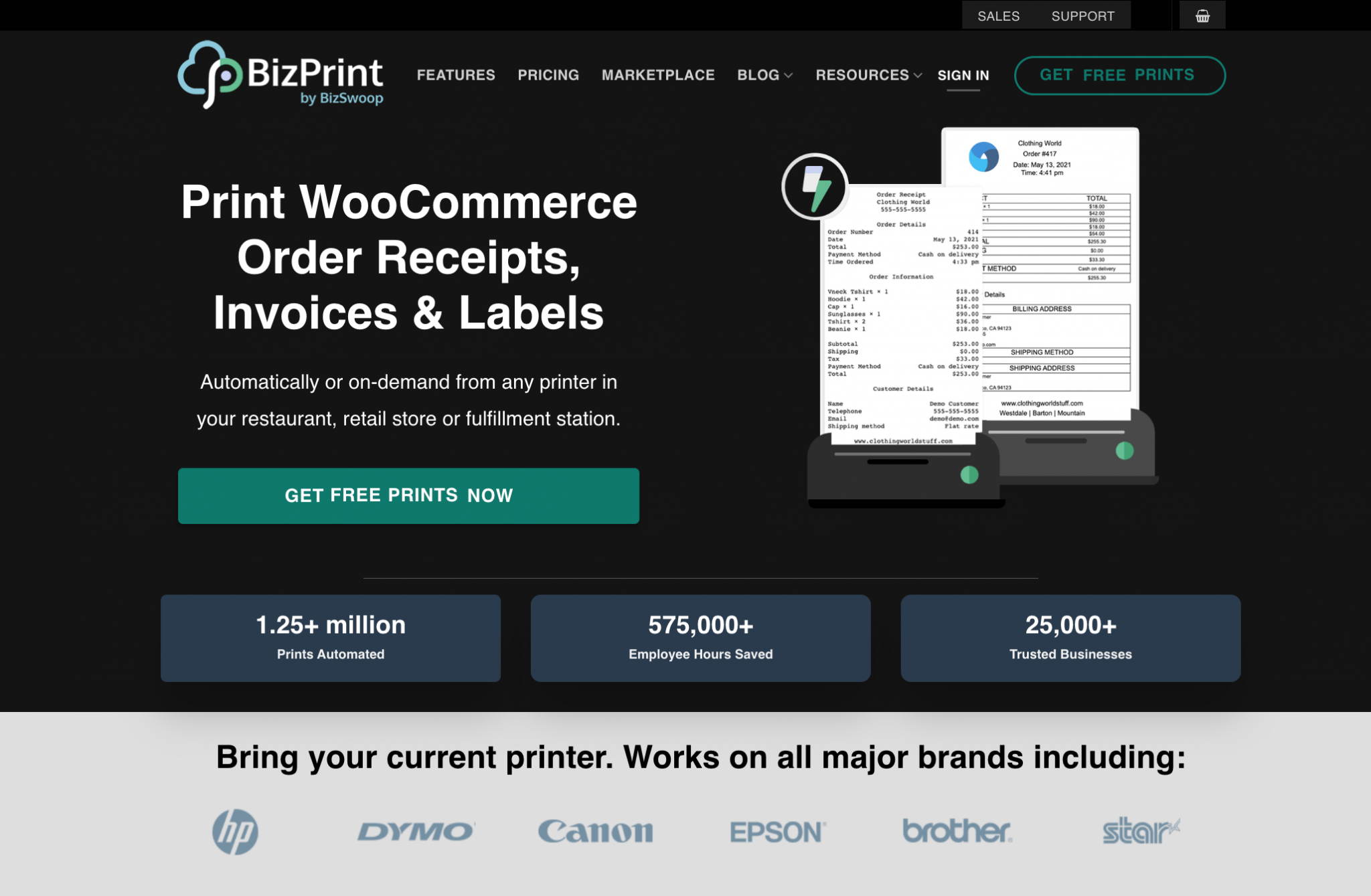 Print Receipts on Thermal Printer with WooCommerce - BizPrint from BizSwoop